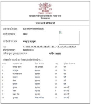 epds.bihar.gov.in New Ration Card List 2025 Village Wise PDF (बिहार ...