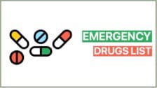 Emergency Drugs List PDF 2025 and their Actions | Emergency Medicines ...