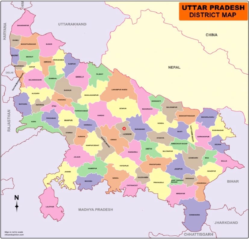 UP District List and Map PDF Download 2025