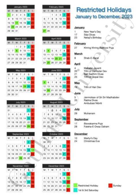 Guwahati University Holiday List 2024 | GU Holiday List 2024