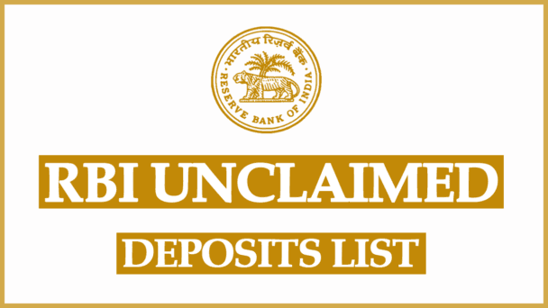 RBI Unclaimed Deposits List 2025 PDF Download