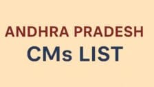 Andhra Pradesh CMs List From 1956 to 2025 PDF