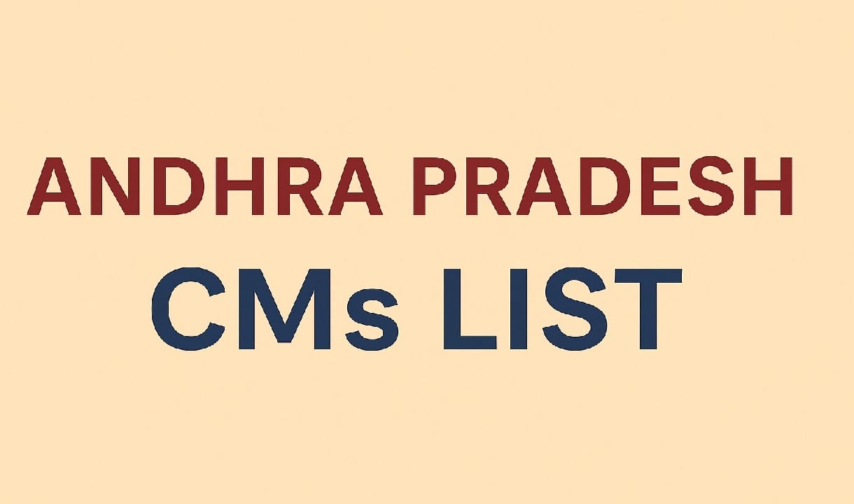 Andhra Pradesh CMs List From 1956 to 2025 PDF